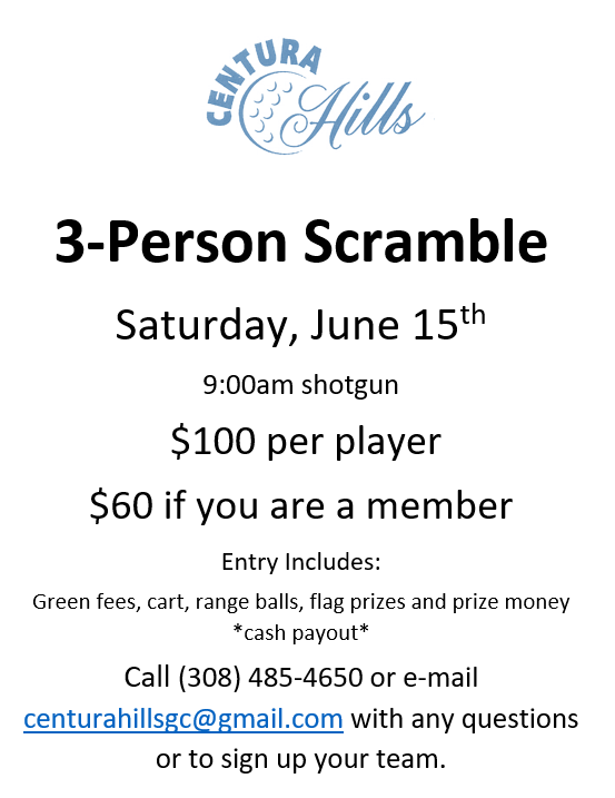 2024 CHGC 3-Person Scramble - Centura Hills Golf Club